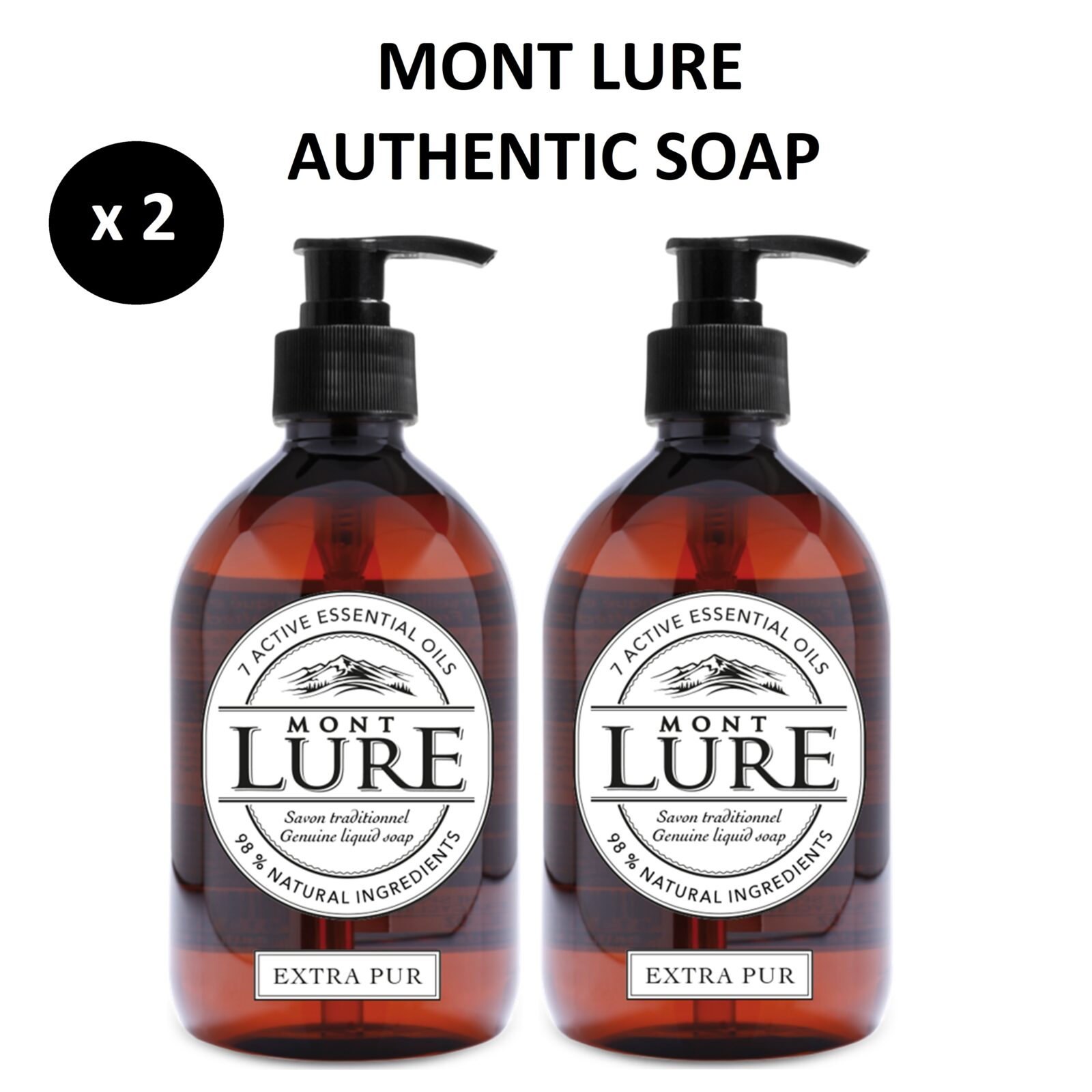 2 x Authentic Liquid Soap Hand Wash with Essential Oils – Antibacterial ...